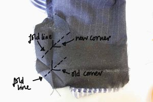 Tutorial - Shortening a mitred cuff | Dot To Dot Studio
