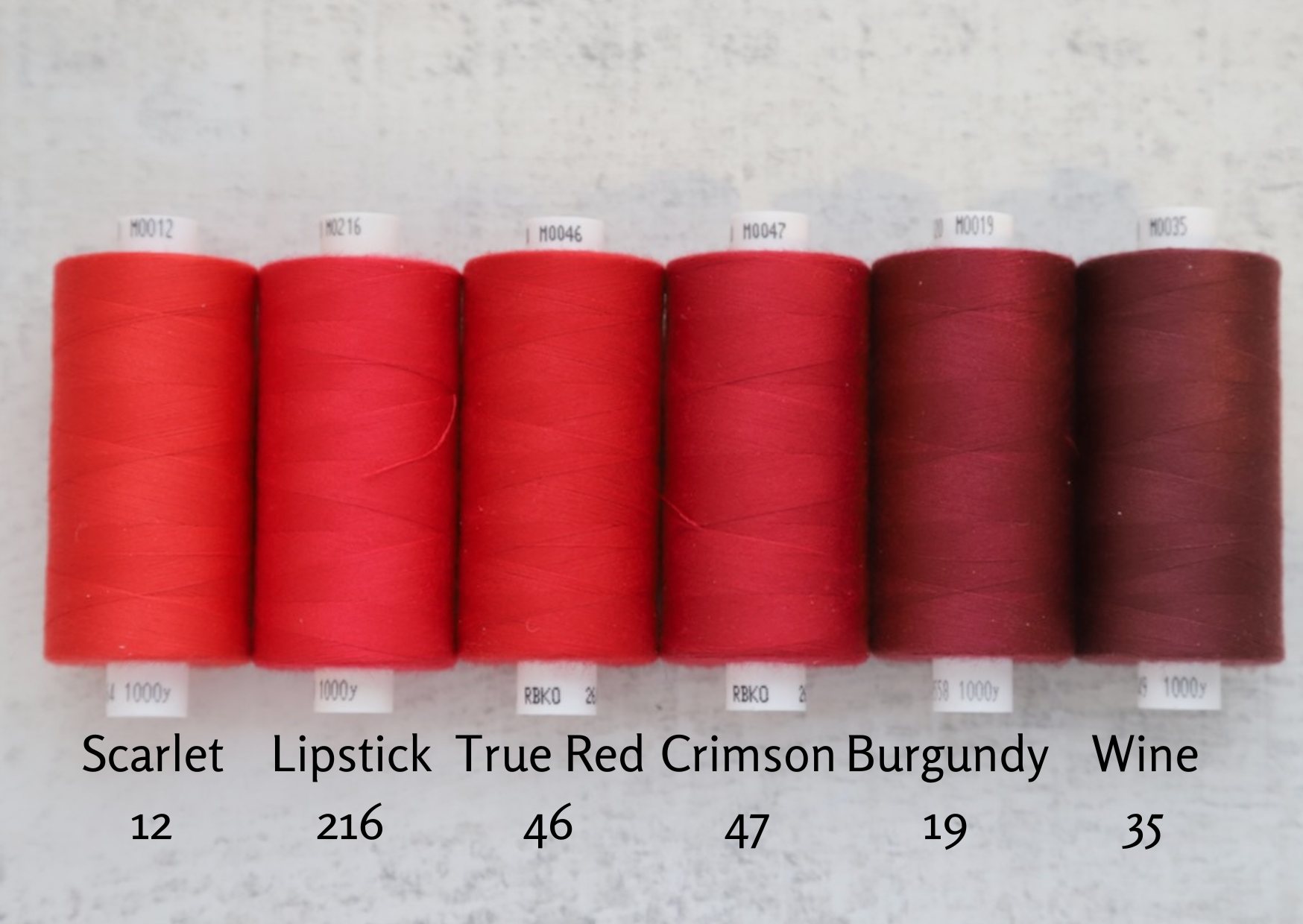 Overlocker Threads - Coats Moon - 1,000m Rolls - Lots of Colours! - Dot ...