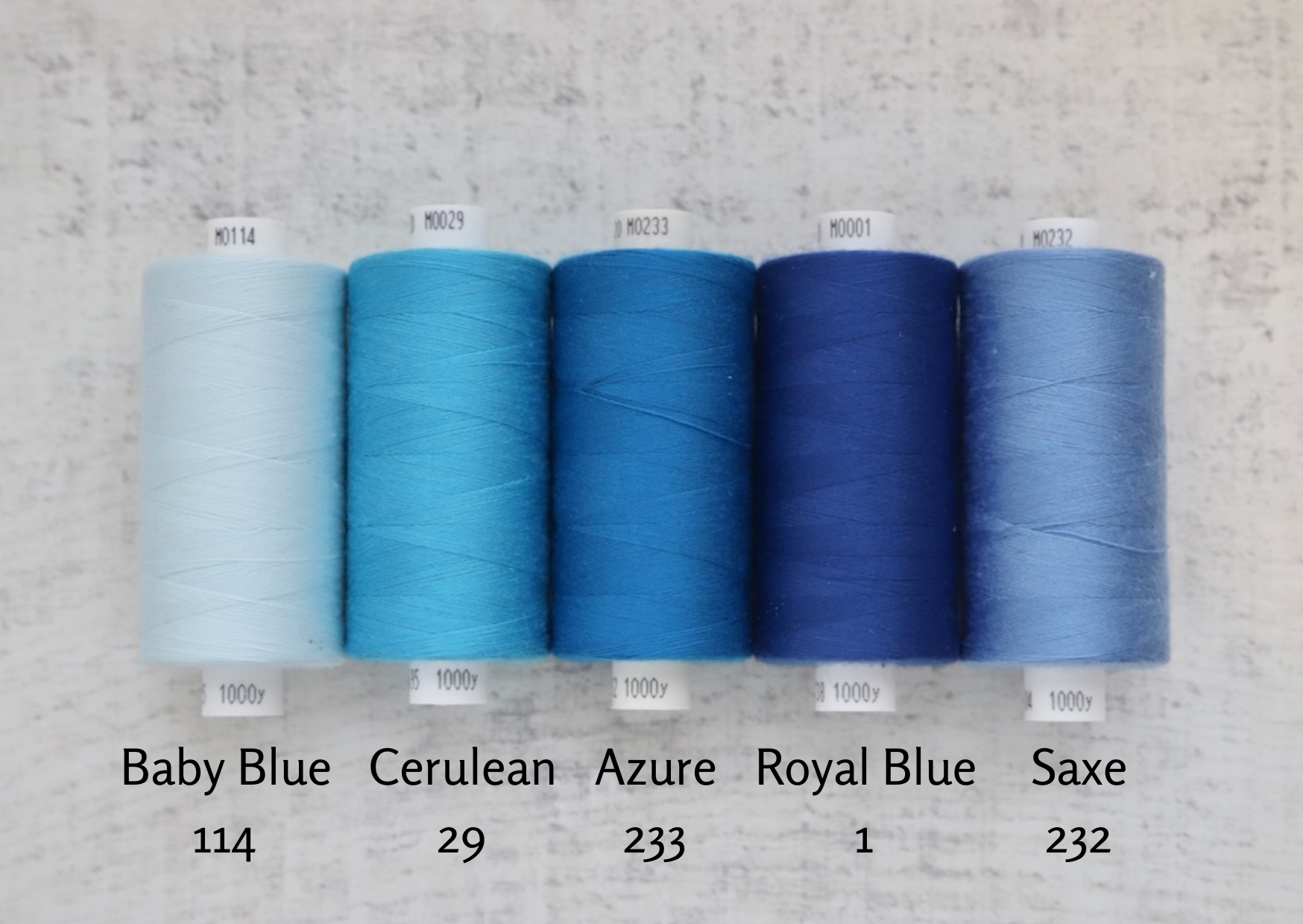 Overlocker Threads - Coats Moon - 1,000m Rolls - Lots of Colours! - Dot ...