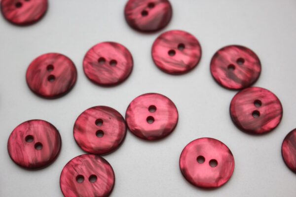 'Raspberry Jam' Faux Shell Iridescent Textured Buttons - 15mm - Dot To ...