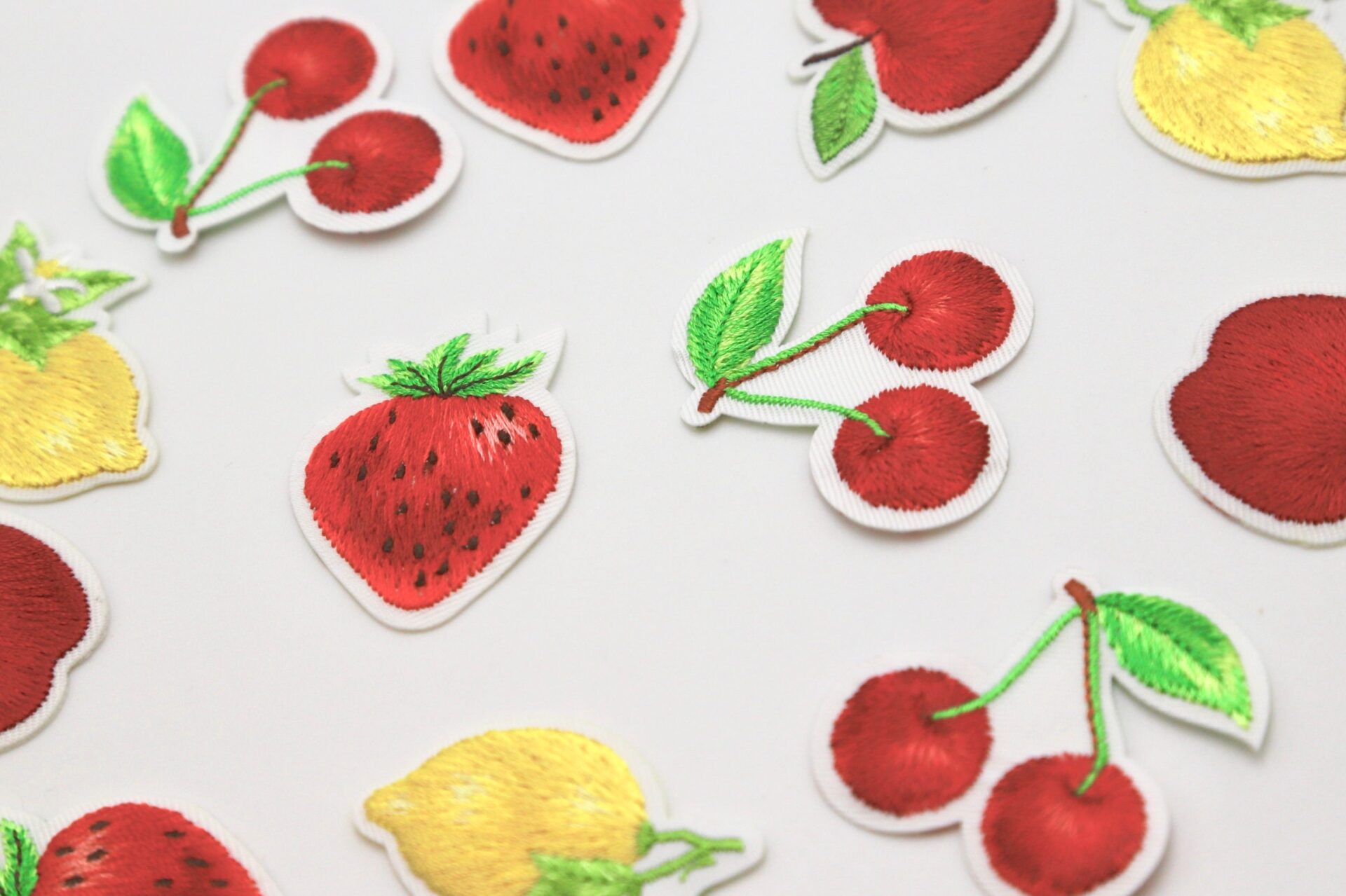 Strawberry, Cherries, Apple & Lemon Patches - Dot To Dot Studio