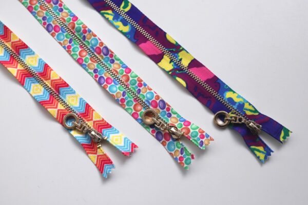 Fun Multicoloured Zips with Decorative Pull - 20cm - Dot To Dot Studio