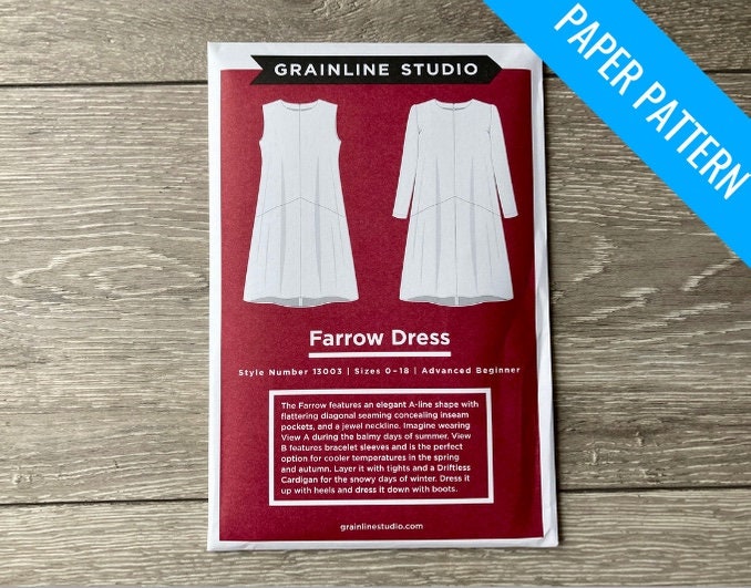 Farrow Dress Paper Sewing Pattern - Grainline Studio - Dot To Dot Studio