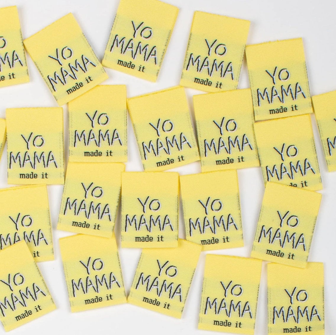 Kylie and the Machine Garment labels "Yo Mama Made It"- Quirky, Ironic ...