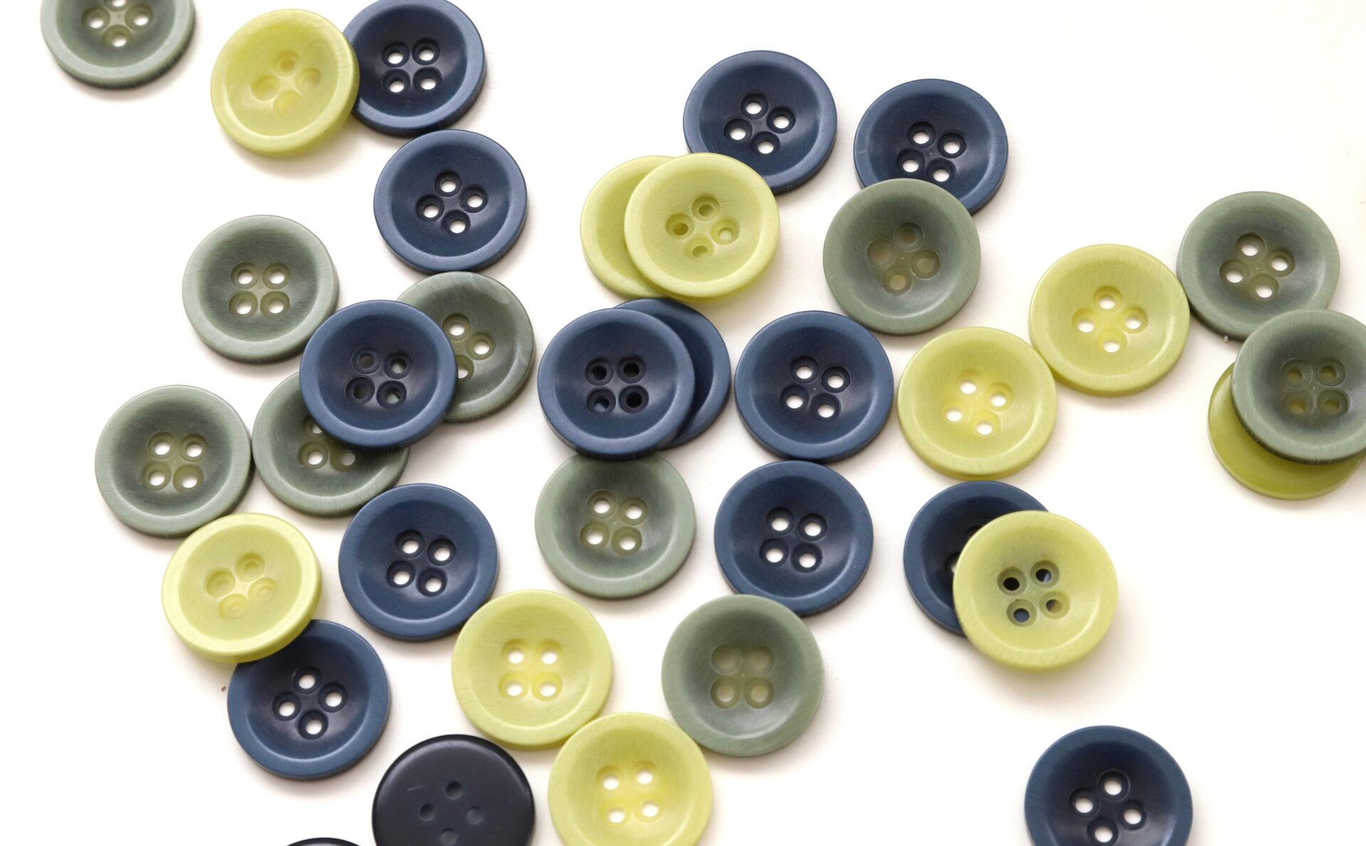 Pair of Classic Four Hole Buttons - 15mm and 22mm | Dot To Dot Studio