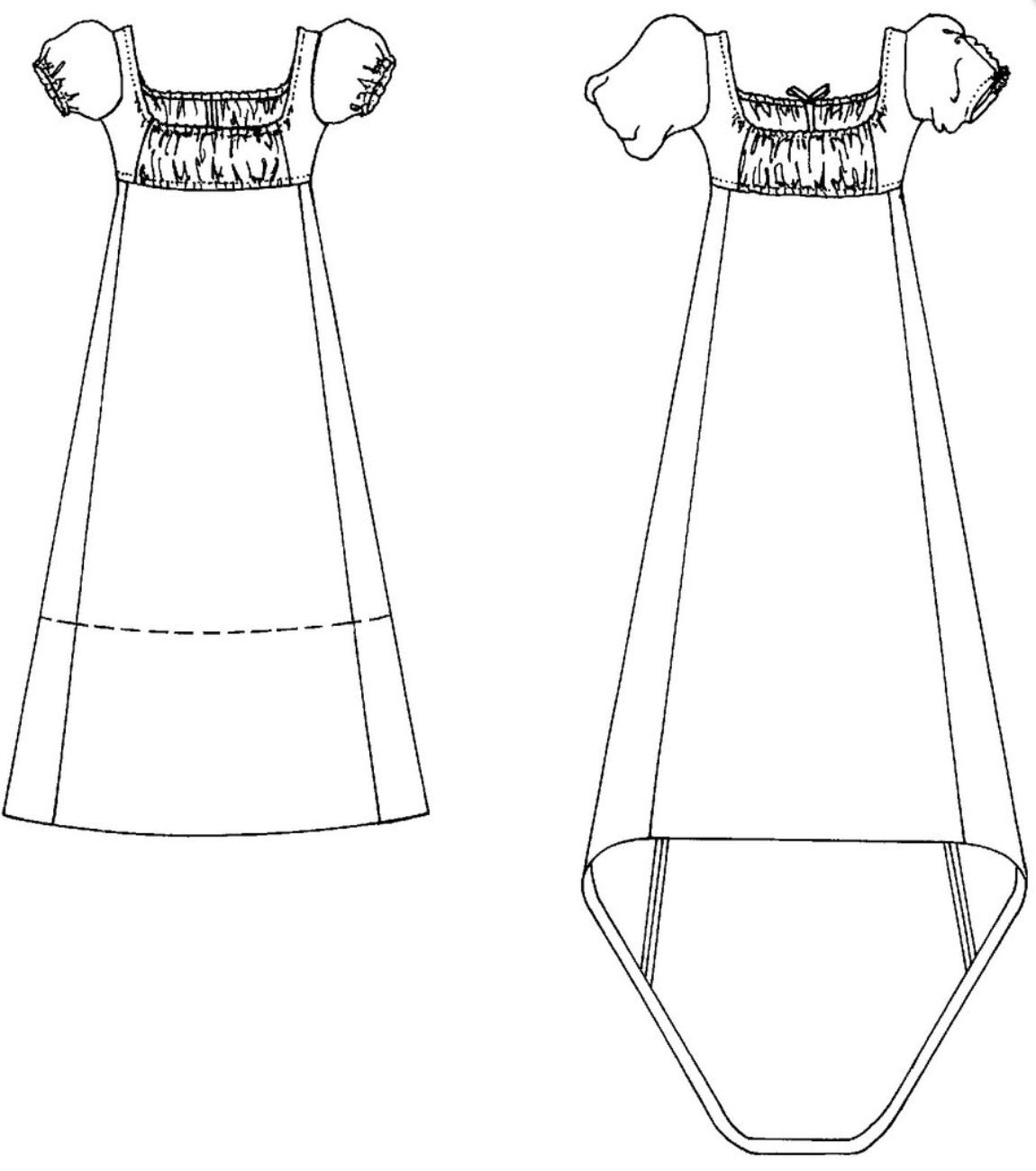 Folkwear - Empire Dress - Paper Pattern - Sizes 6-16 - Dot To Dot Studio