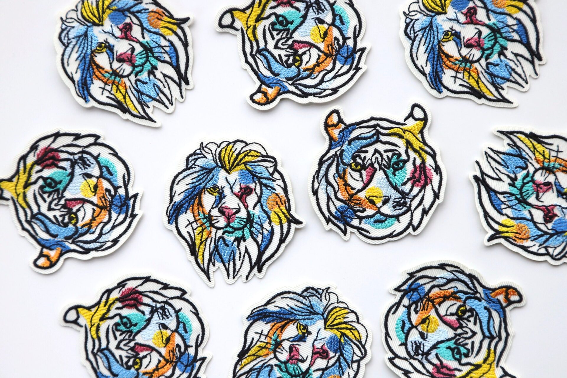 Paint Splash Line Drawing Patches - Big Cats - Dot To Dot Studio