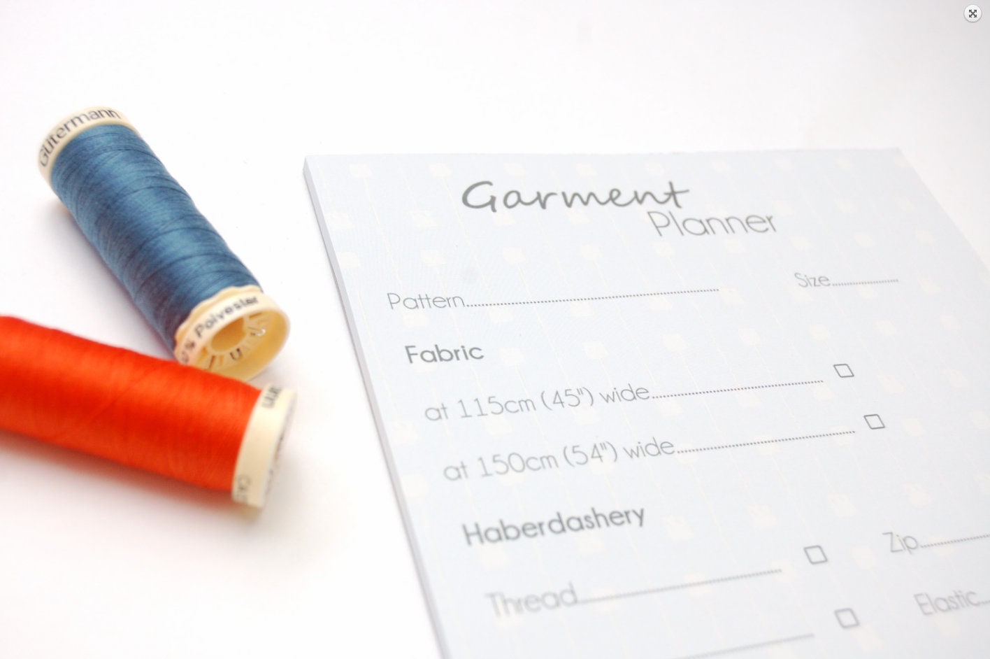 Garment Planner Notebook - 25 Sheet Dressmaking Project Jotter - Dot To ...