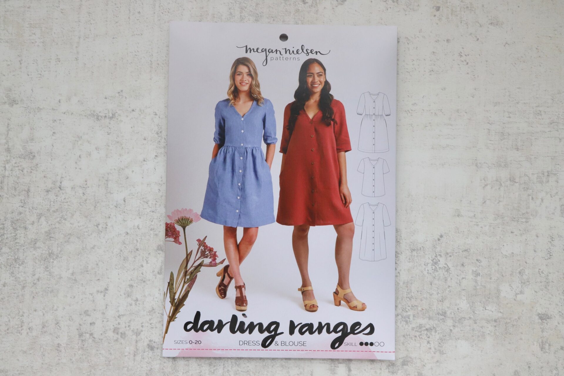 Megan Nielsen - Darling Ranges - Dress & Blouse - Paper Pattern Sizes 0 ...