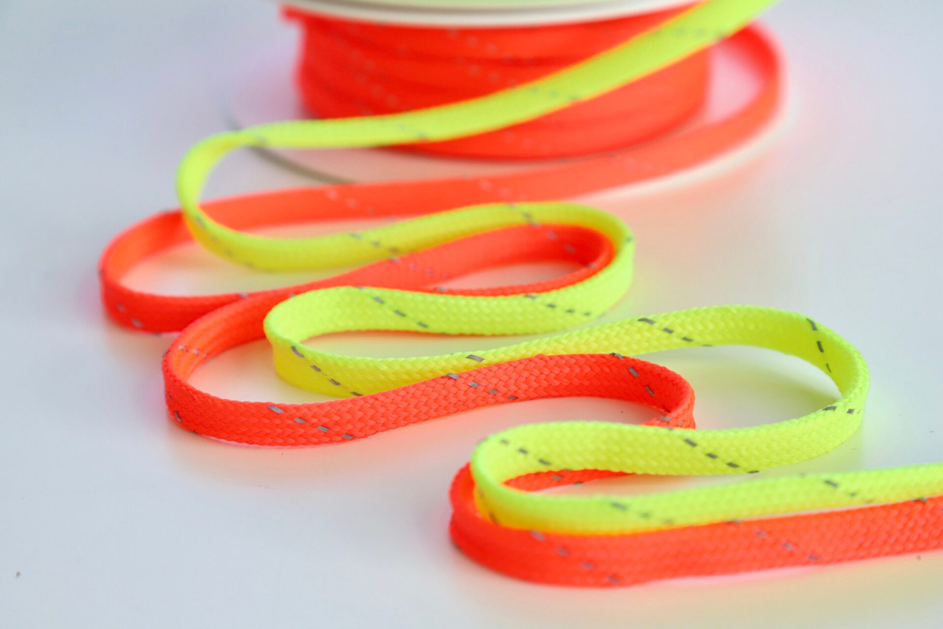 Reflective Neon Drawstring - 10mm Wide - Dot To Dot Studio