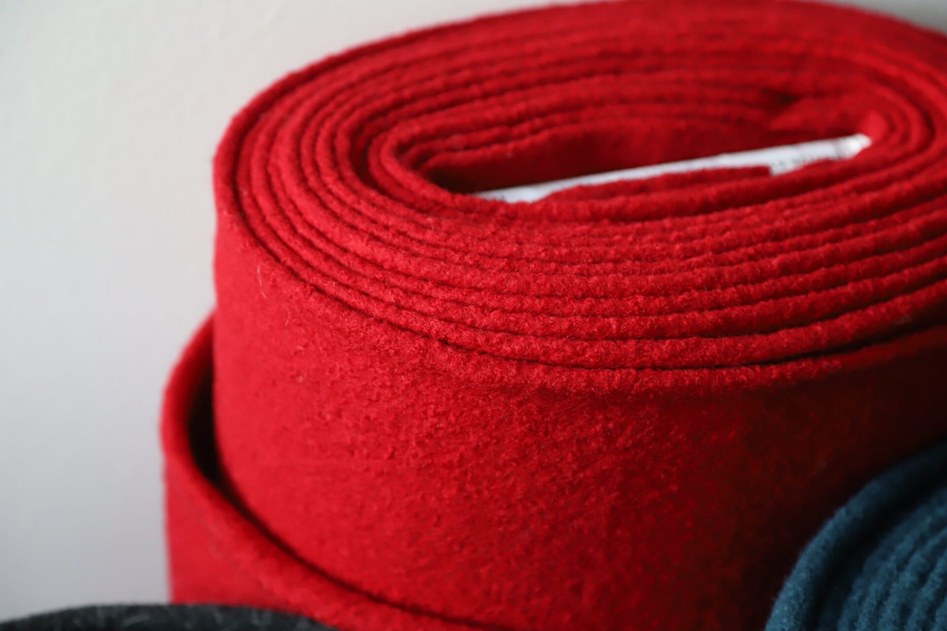 Remnant Length 65cm - Boiled Wool - Rich Red - Dot To Dot Studio