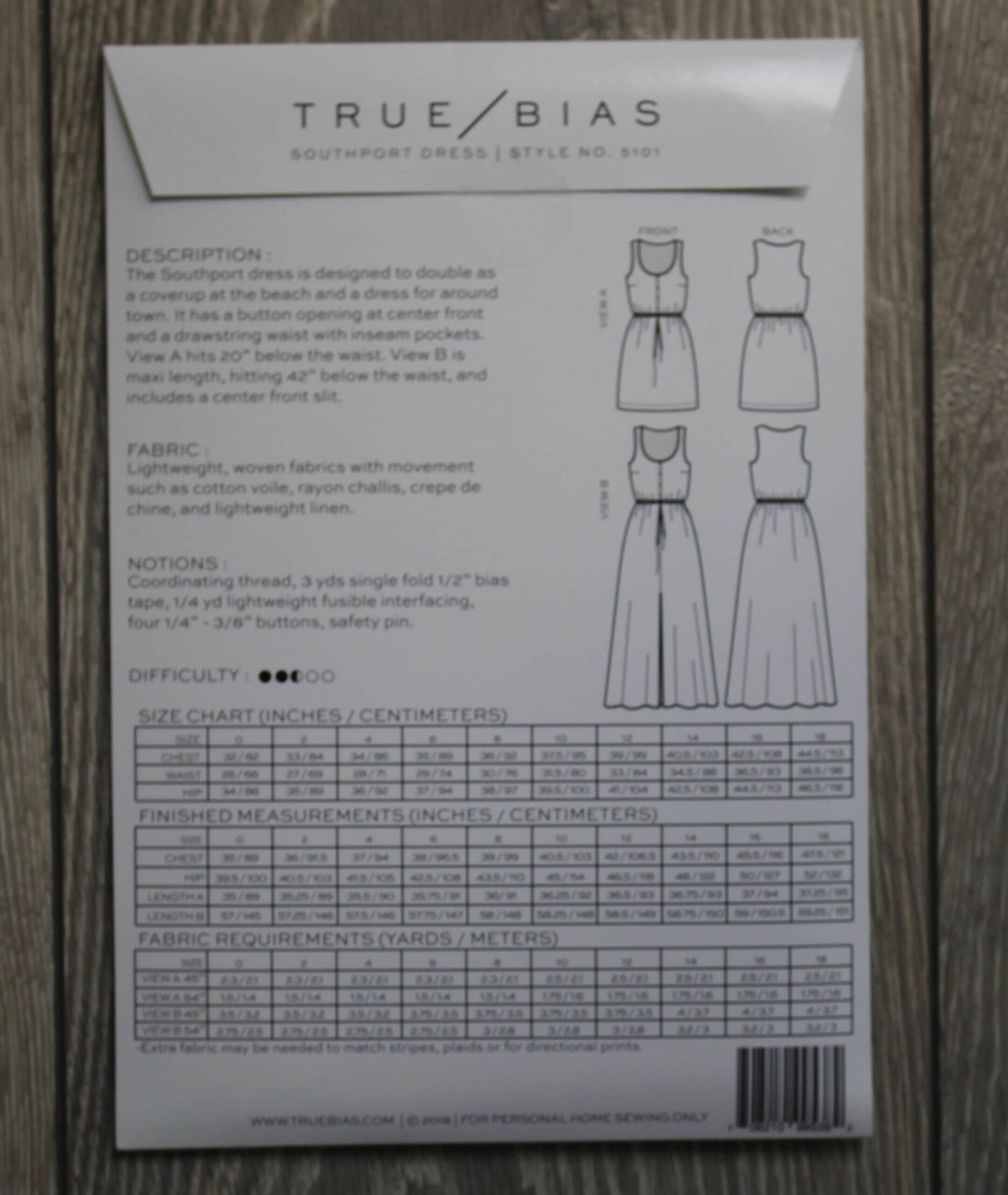 Southport Dress – True Bias | Dot To Dot Studio