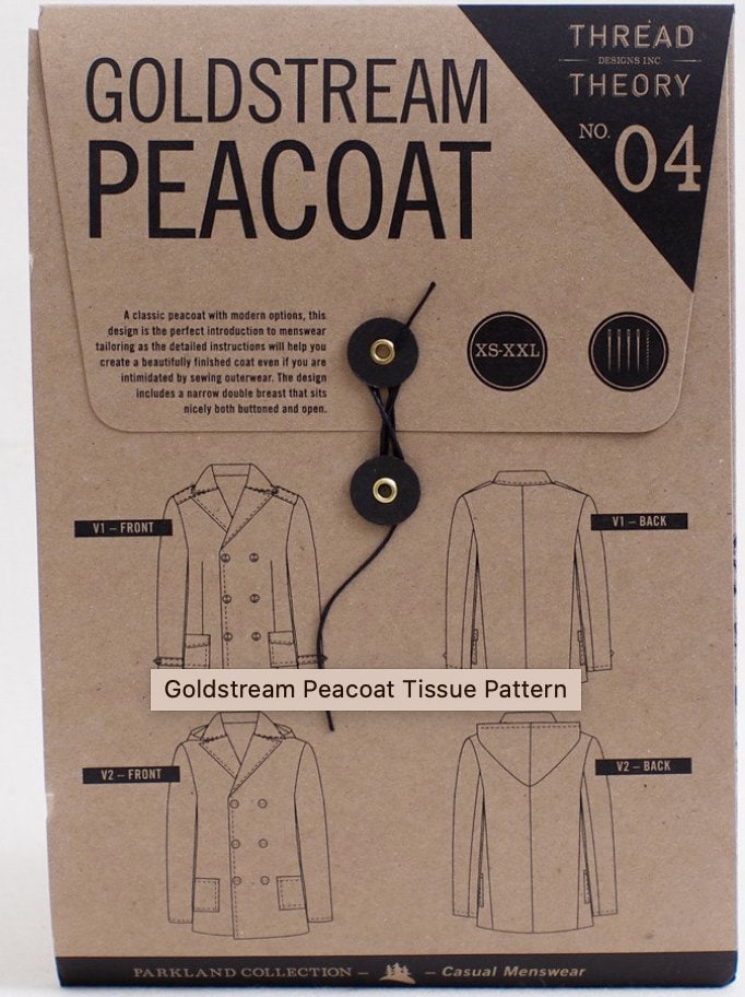 Thread Theory Designs - Goldstream Peacoat - Paper Pattern - All Sizes | Dot To Dot Studio