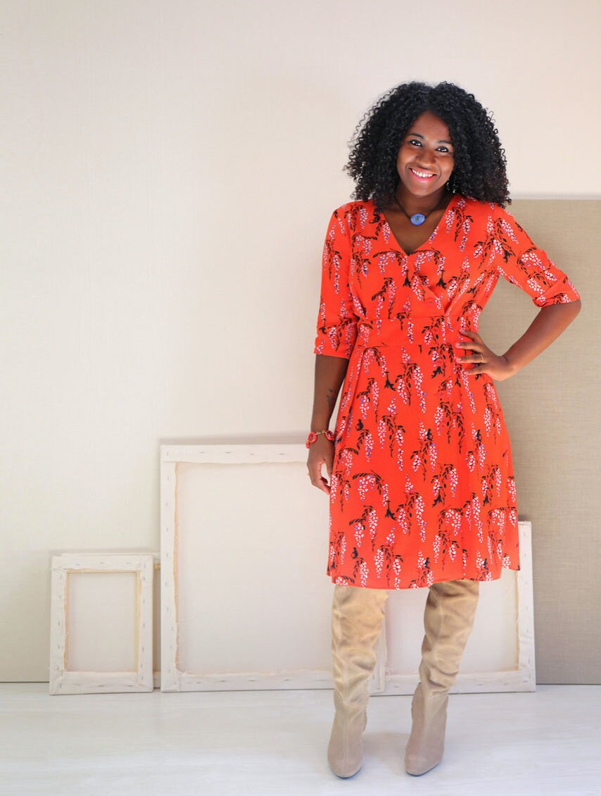 Liesl & Co - Saint Germain Wrap Dress - Paper Pattern - Sizes 0-20 ...