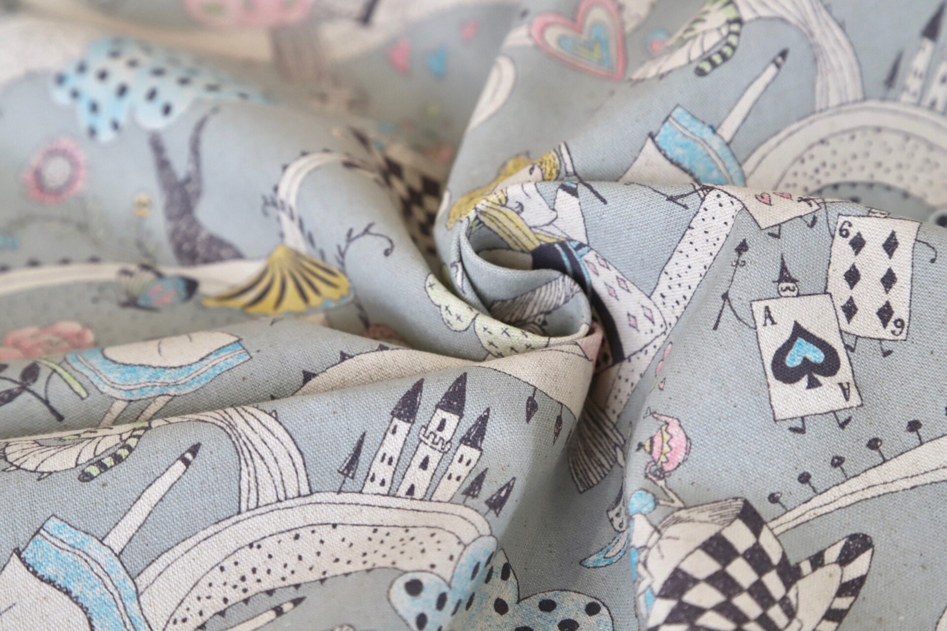 Alice In Wonderland - Cotton/Linen Canvas - Dot To Dot Studio