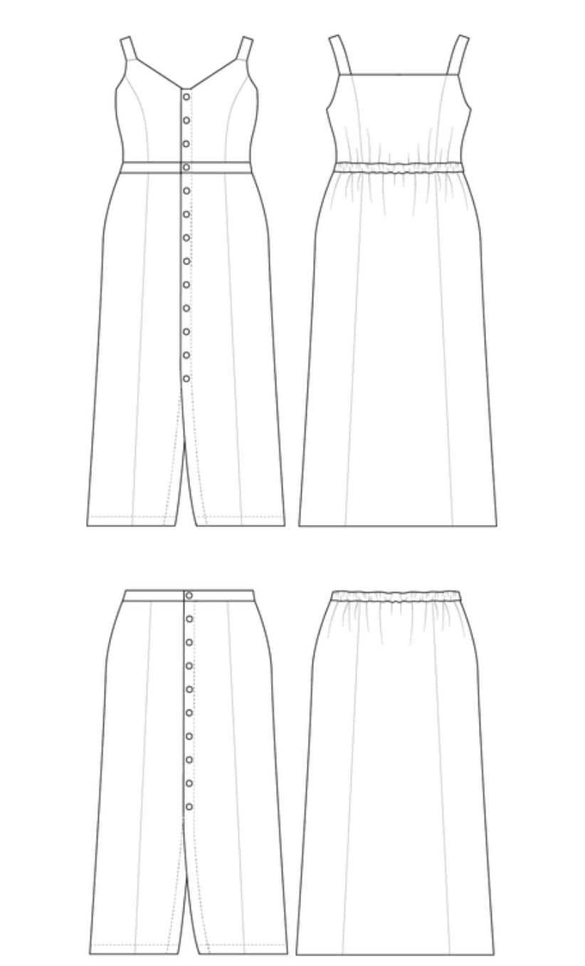 Cashmerette - Holyoke Maxi Dress & Skirt - Paper Pattern - Sizes 12-32 ...