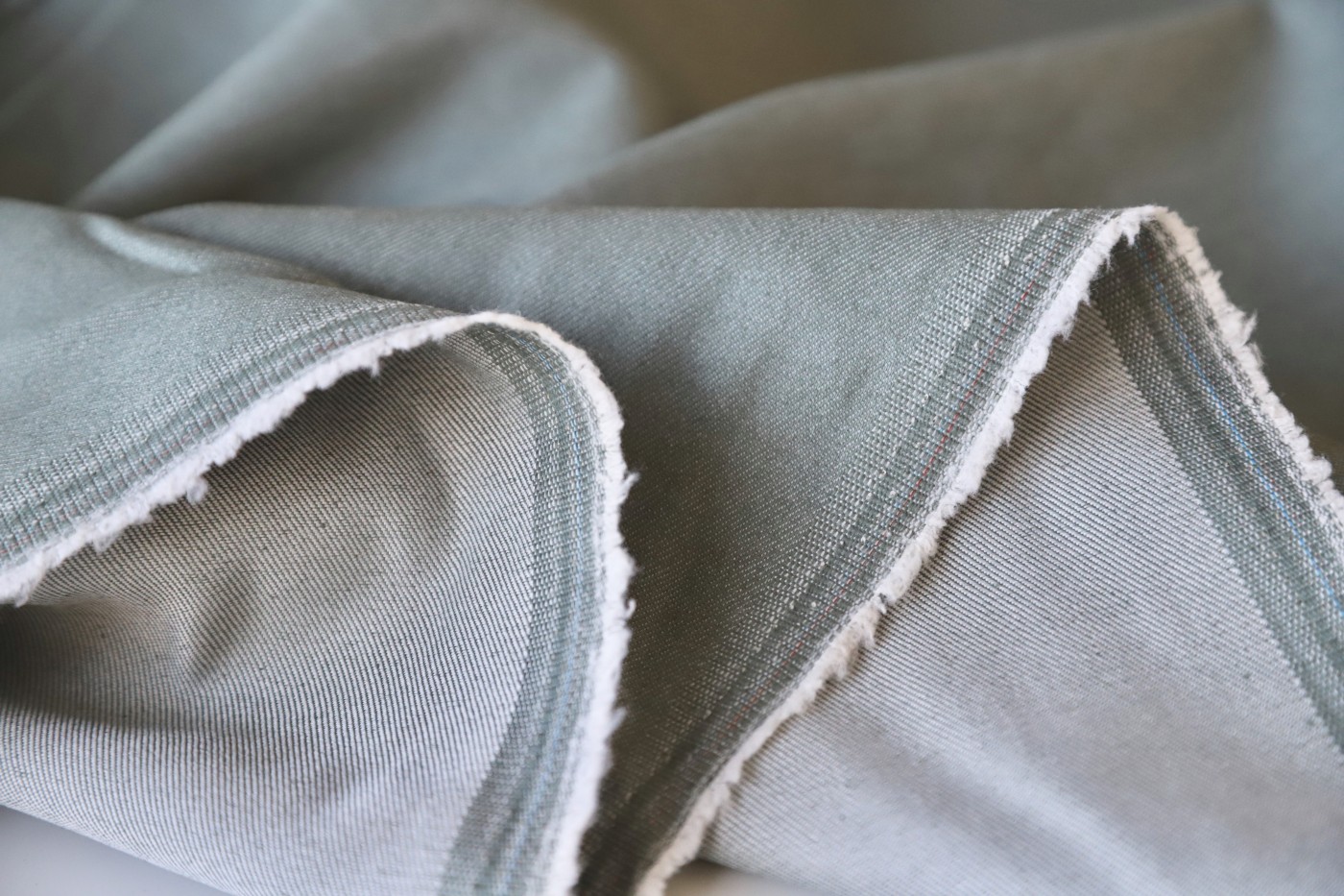 Stretch Denim - Sage Green - Dot To Dot Studio