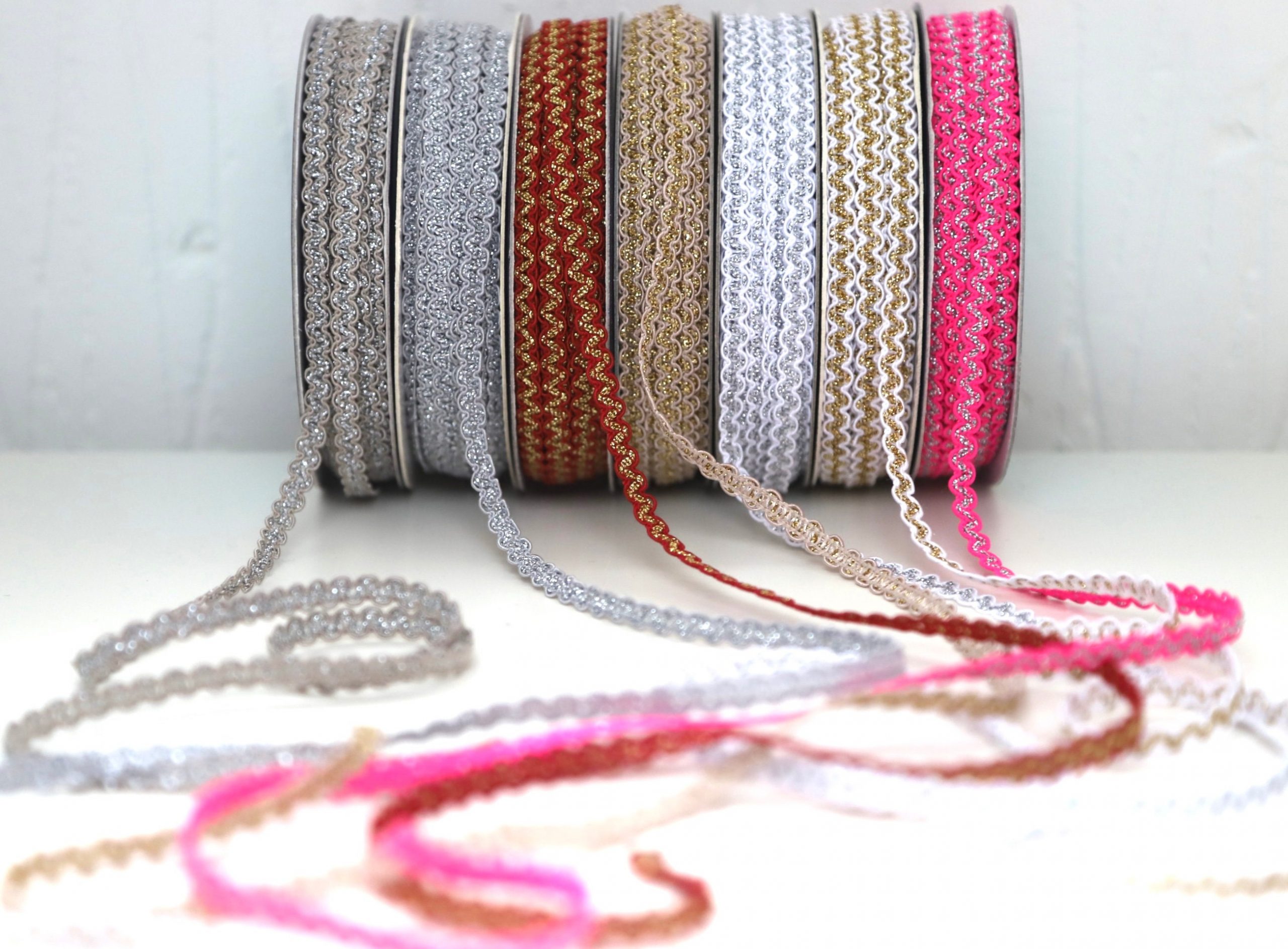 Delicate Metallic Braid - 7mm wide - Dot To Dot Studio