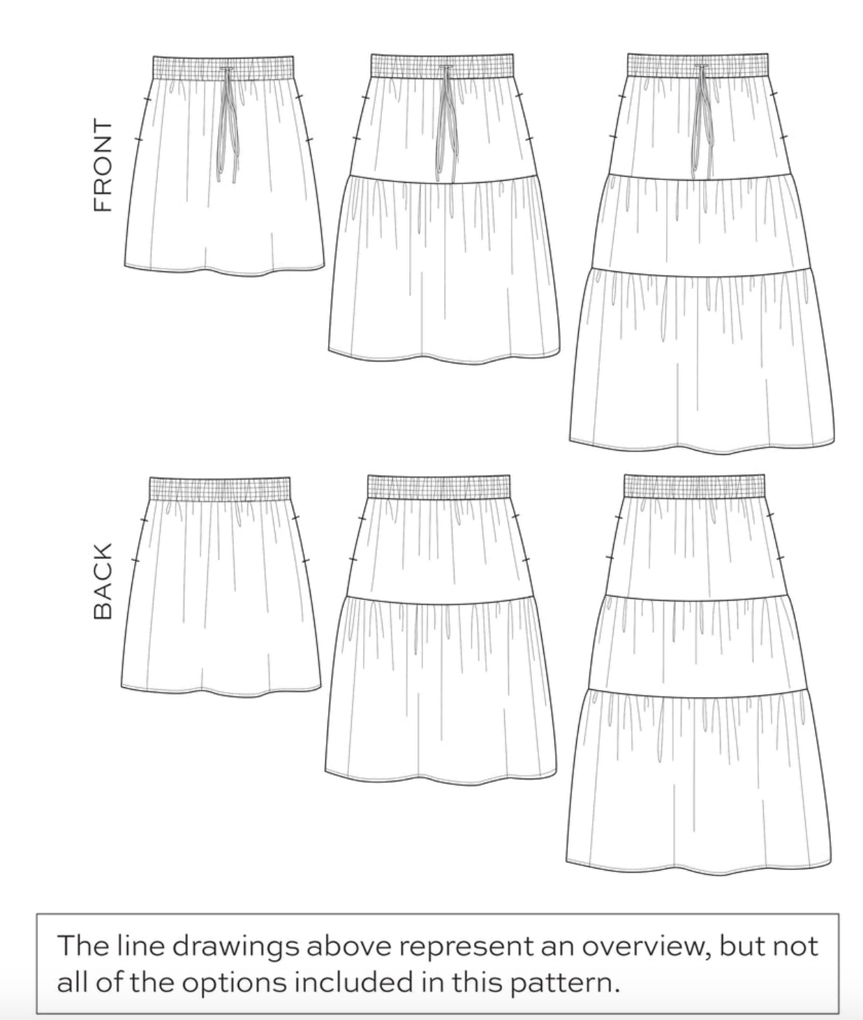 True Bias - Mave Skirt - Paper Pattern - Sizes 14-30 | Dot To Dot Studio