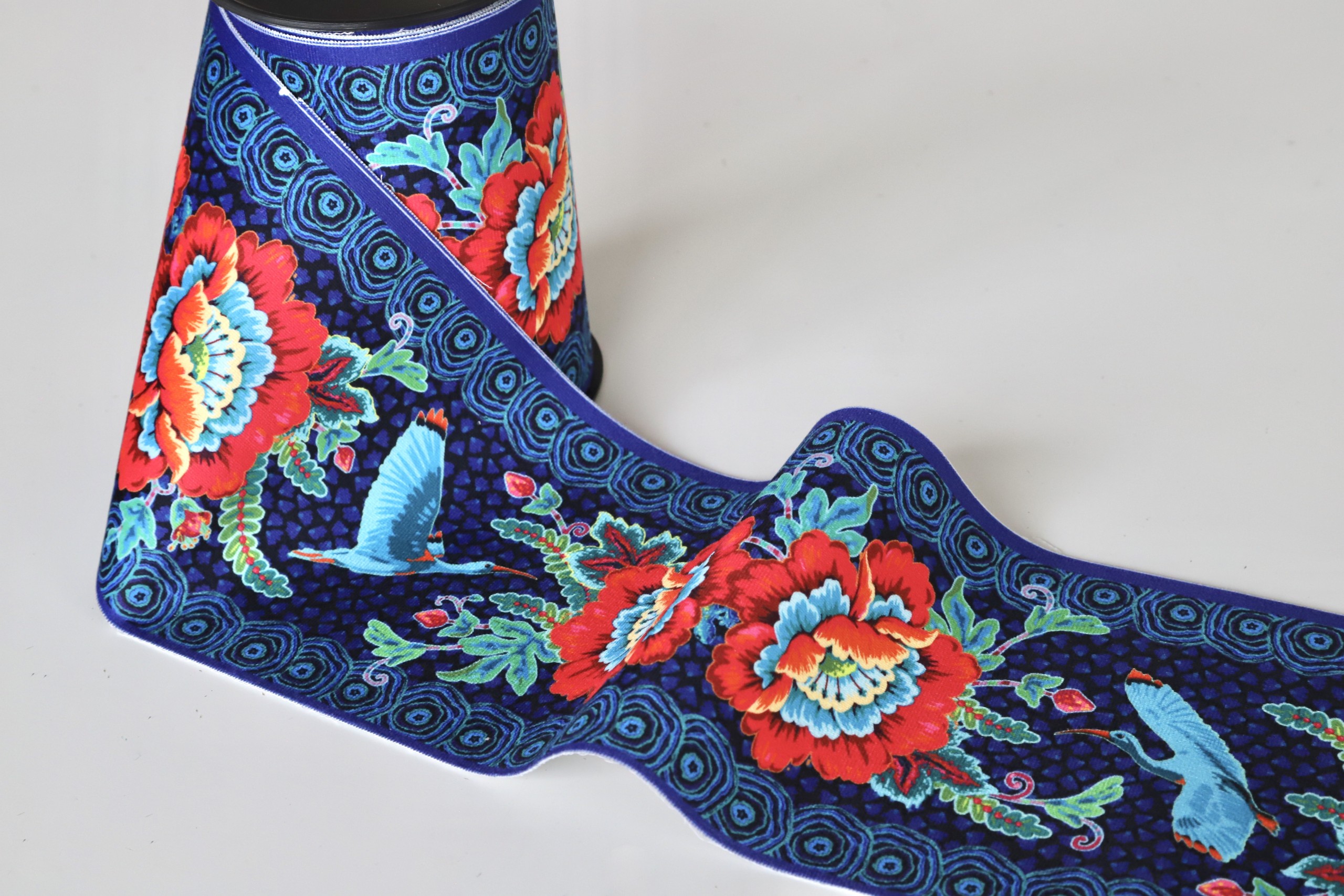 Velvet Border - Odile Bailloeul Ibis blue | Dot To Dot Studio