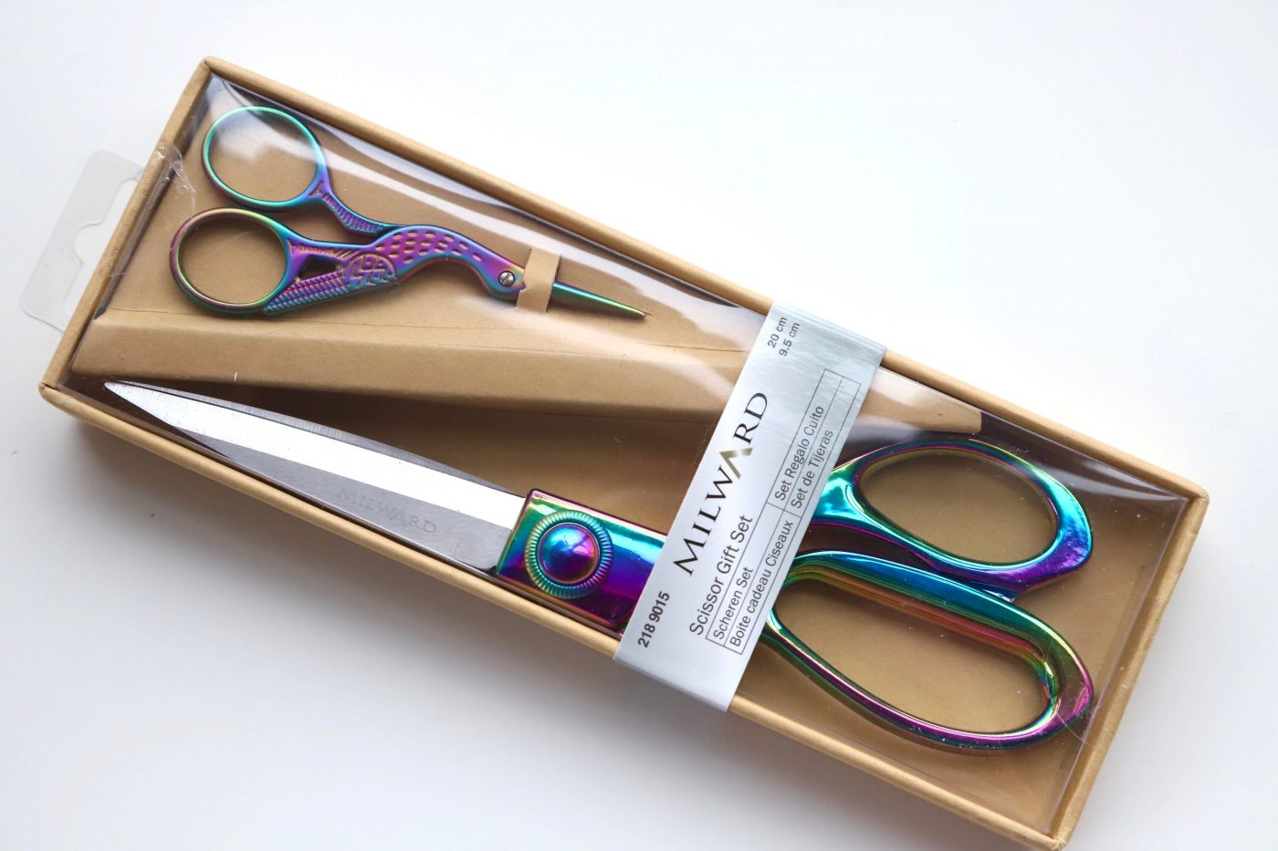 Rainbow Scissors and Snips Gift Set - 20cm Fabric Shears and Thread ...