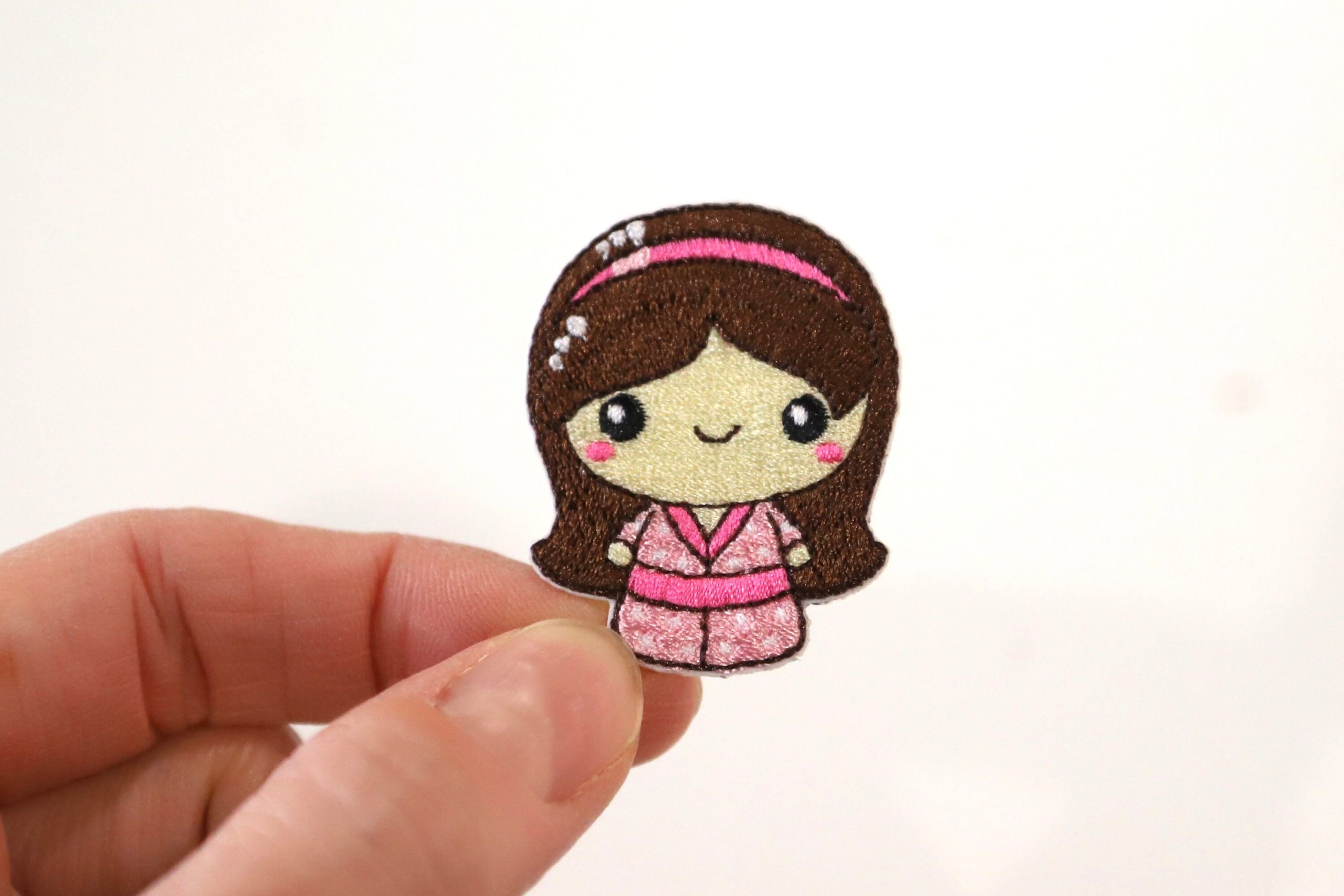 Cute Anime Cartoon Patches - Embroidered Motif Female Characters - Dot ...