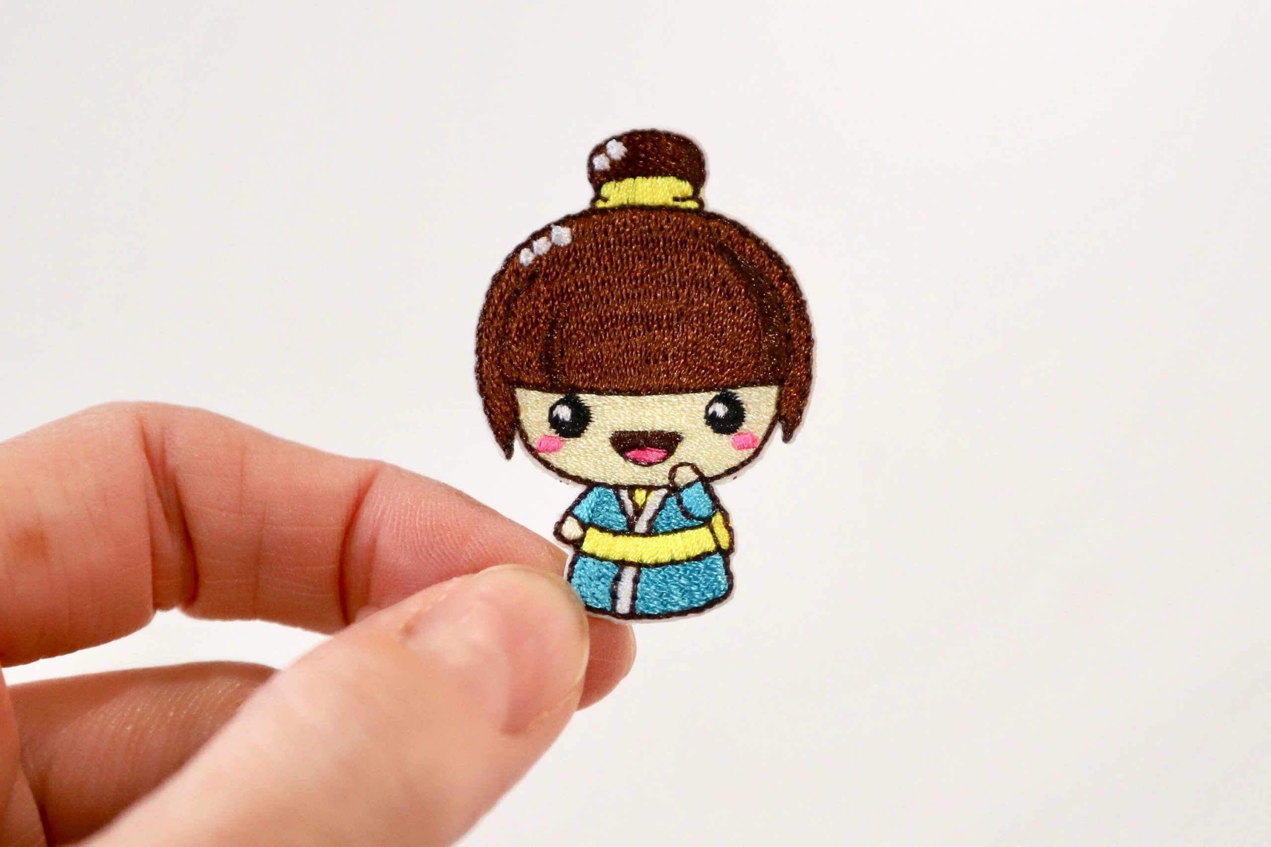 Cute Anime Cartoon Patches - Embroidered Motif Female Characters - Dot ...