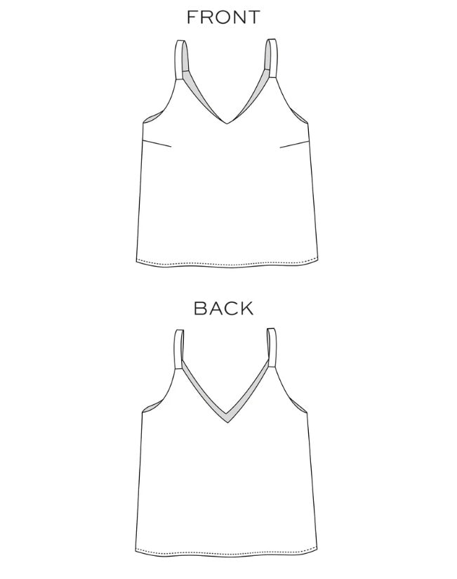 Ogden Cami Paper Sewing Pattern - True Bias - 14-30 - Dot To Dot Studio