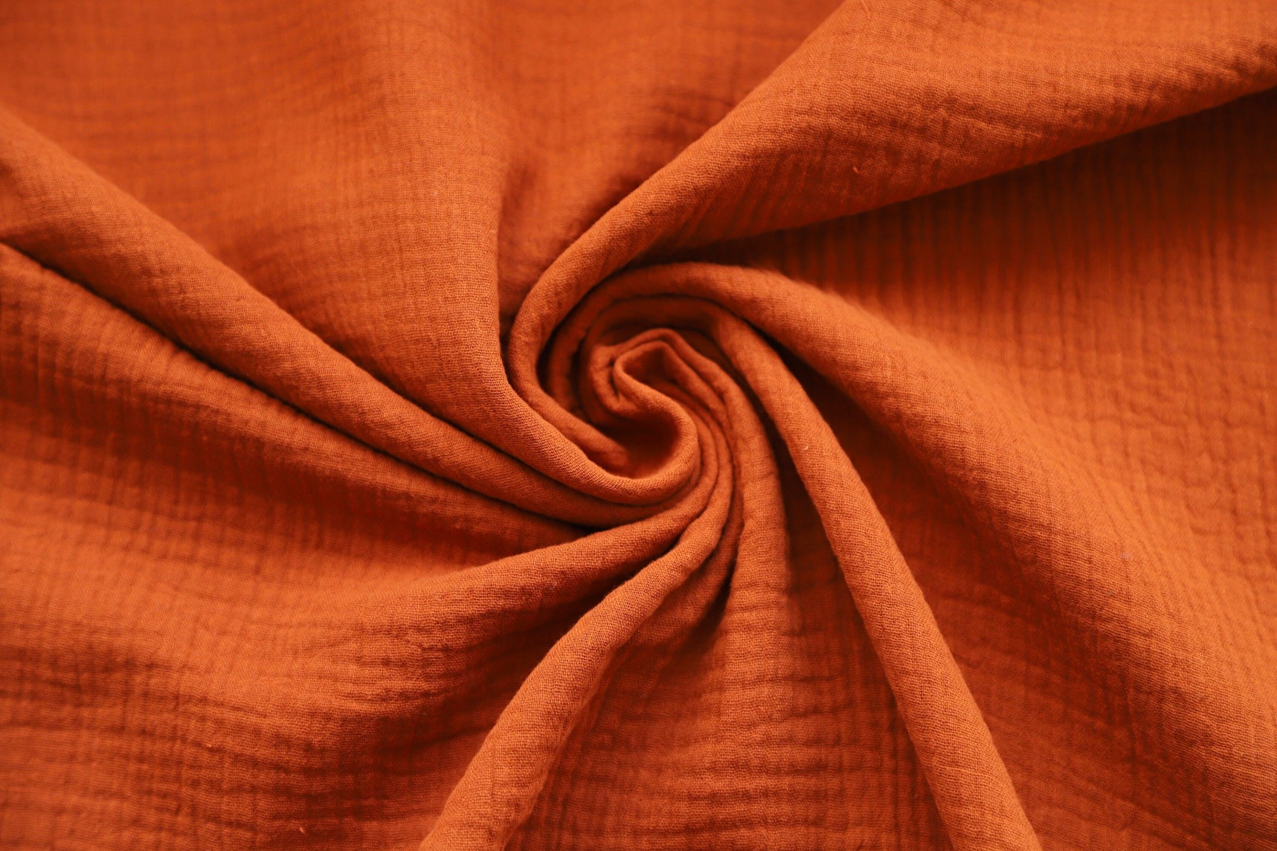 Cotton Double Gauze Fabric - RUST | Dot To Dot Studio