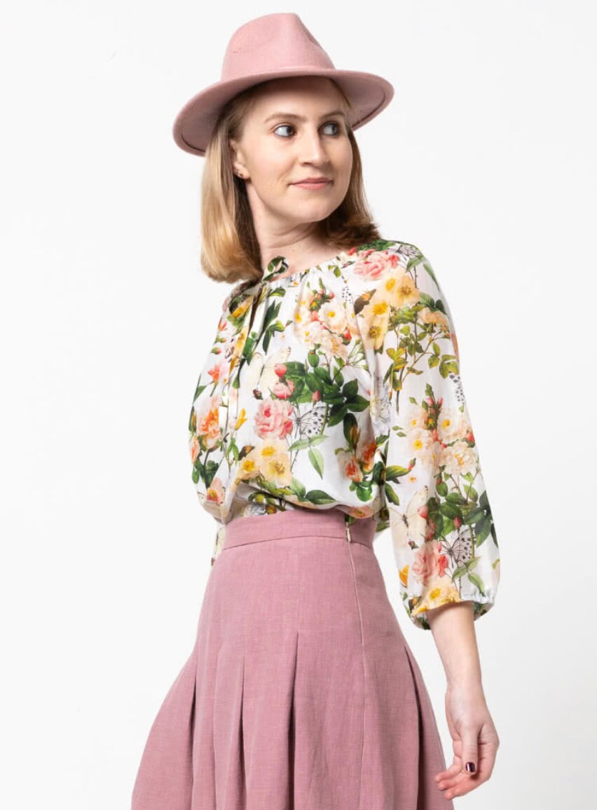 Style Arc Patterns - Anita Peasant Blouse - Paper Pattern - Dot To Dot ...