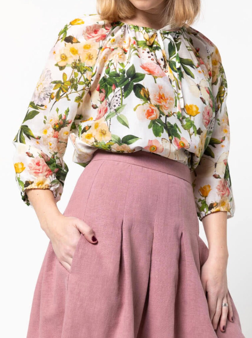 Style Arc Patterns - Anita Peasant Blouse - Paper Pattern - Dot To Dot ...