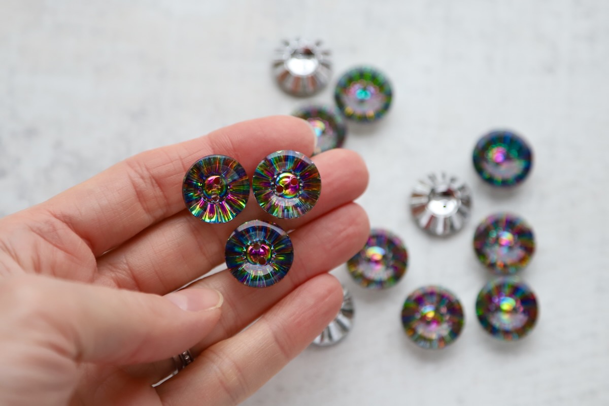 Aurora Borealis - Kaleidoscope Brilliant Buttons | Dot To Dot Studio