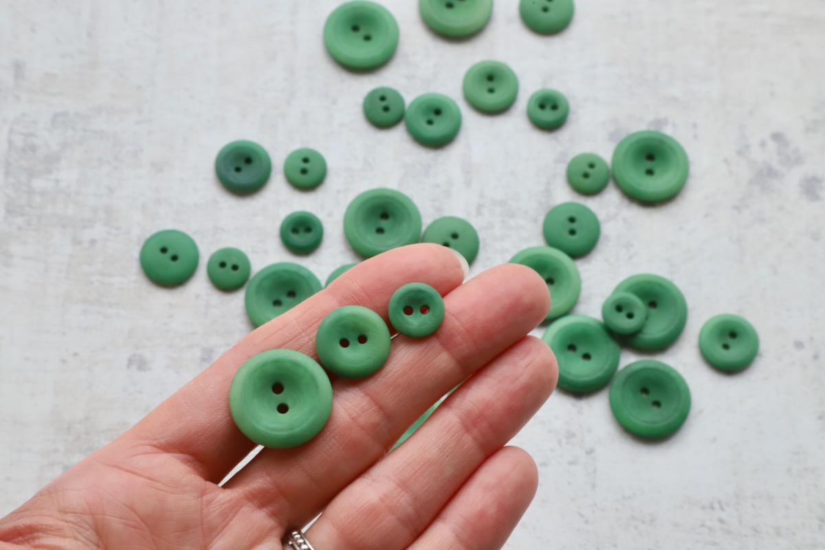 Green Simple Corozo Buttons - Dot To Dot Studio