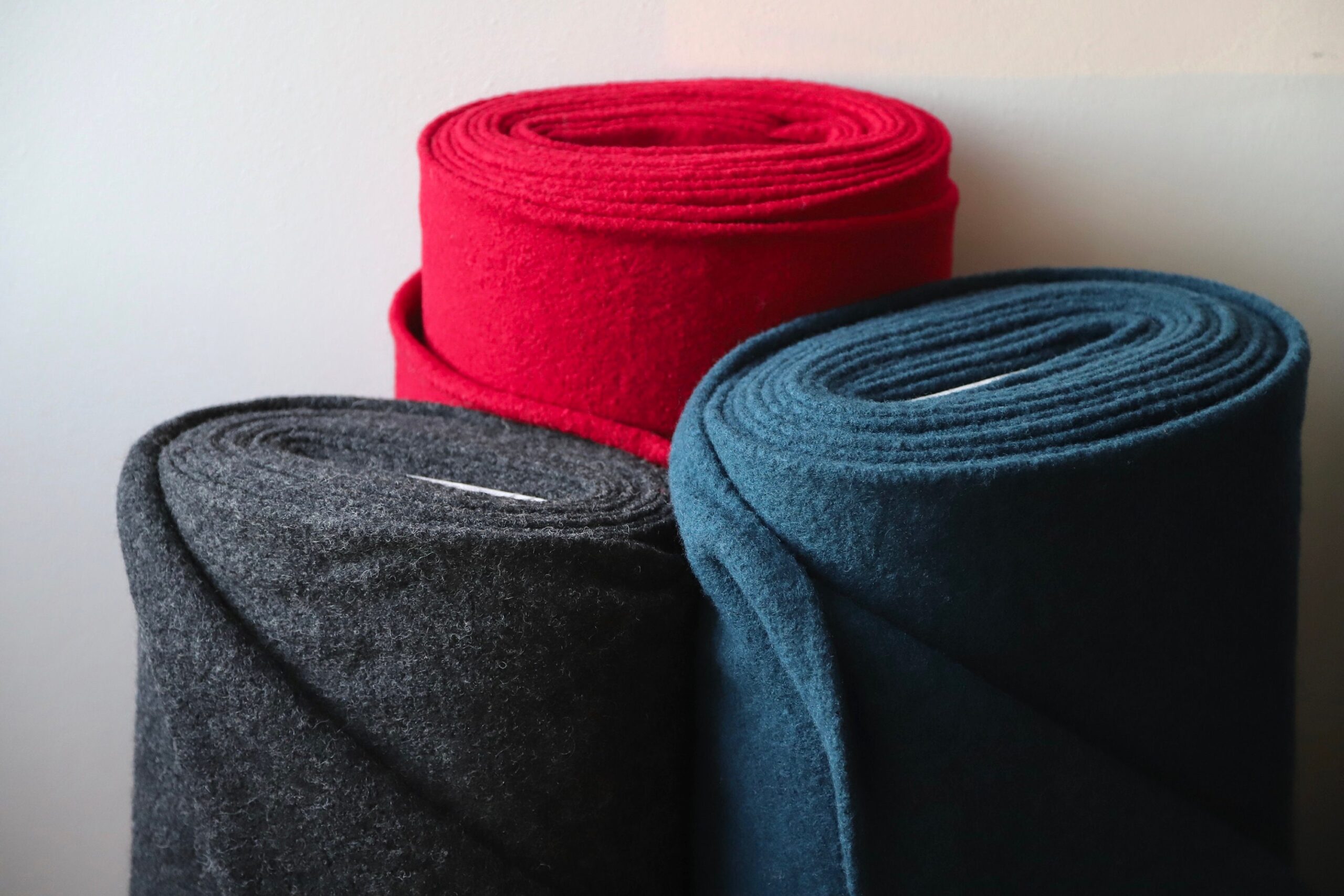 Boiled Wool - Charcoal - Dot To Dot Studio