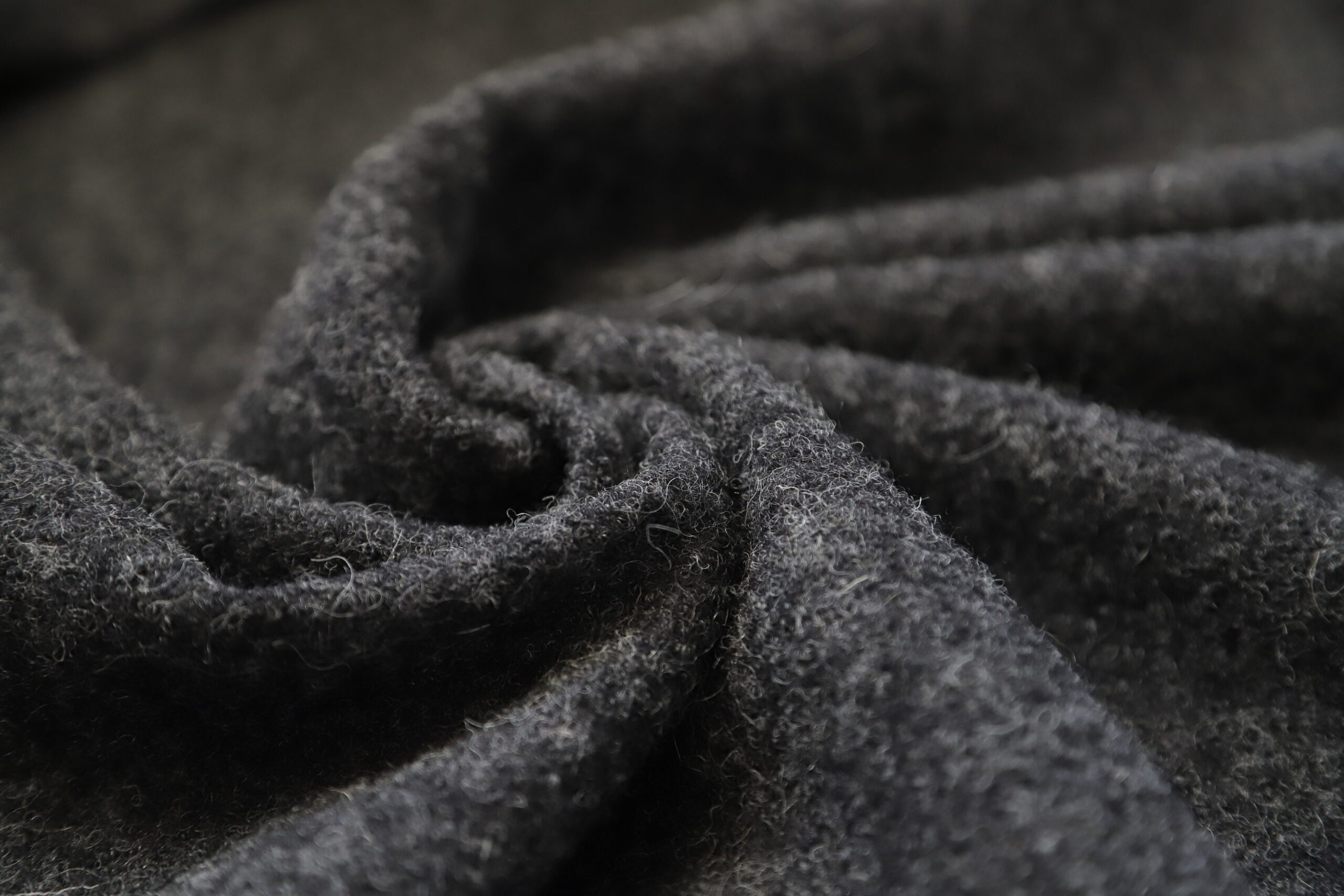 Boiled Wool - Charcoal - Dot To Dot Studio