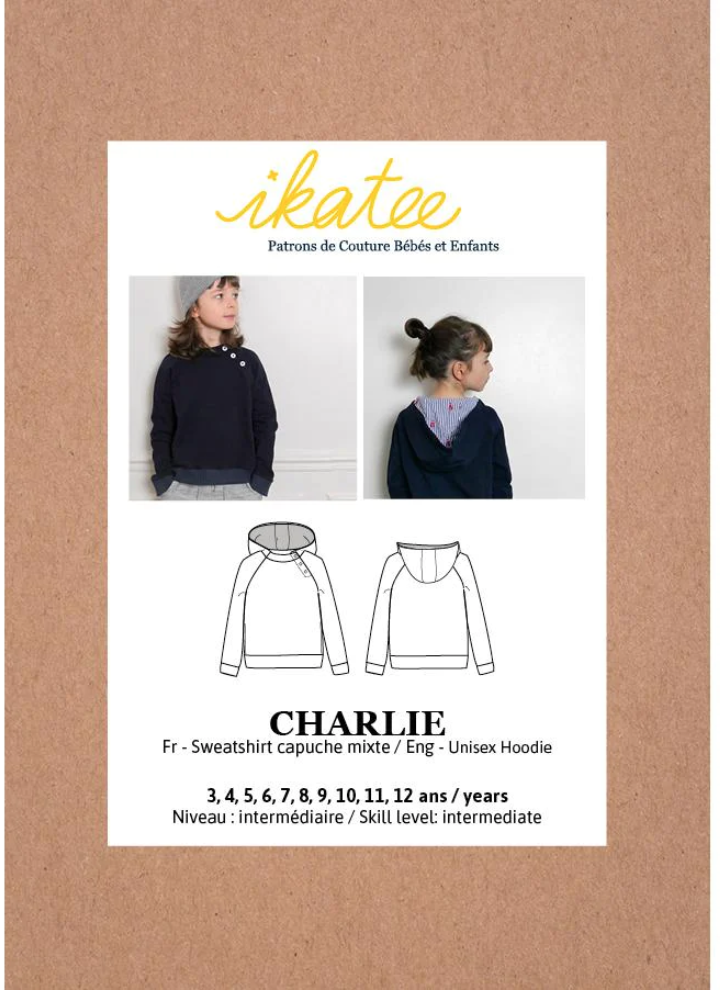 Ikatee Childrens Sewing Patterns - Charlie Hoodie - Paper pattern - Dot ...