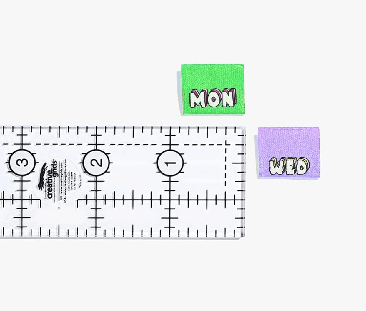 Kylie And The Machine Garment Labels - "Mon 2 Sun" - Pack of 7 Woven ...