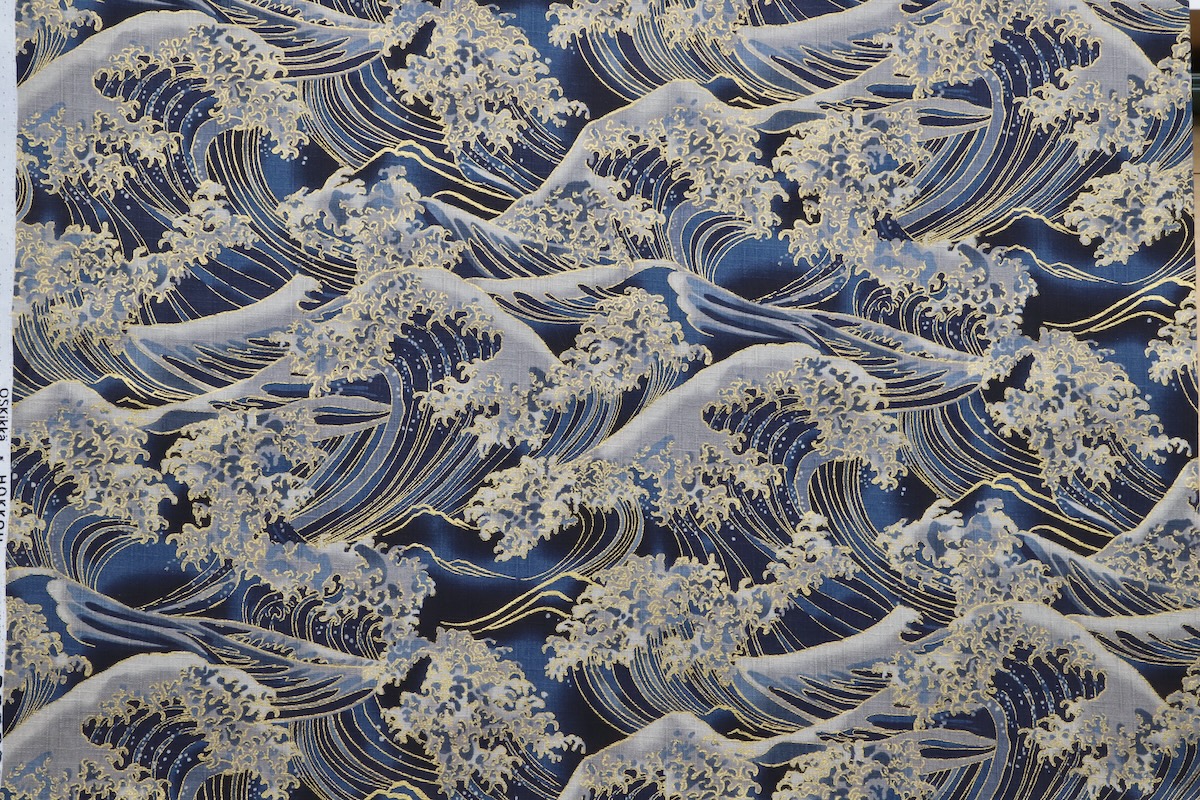 'Nami' Waves - Japanese Cotton - Dot To Dot Studio