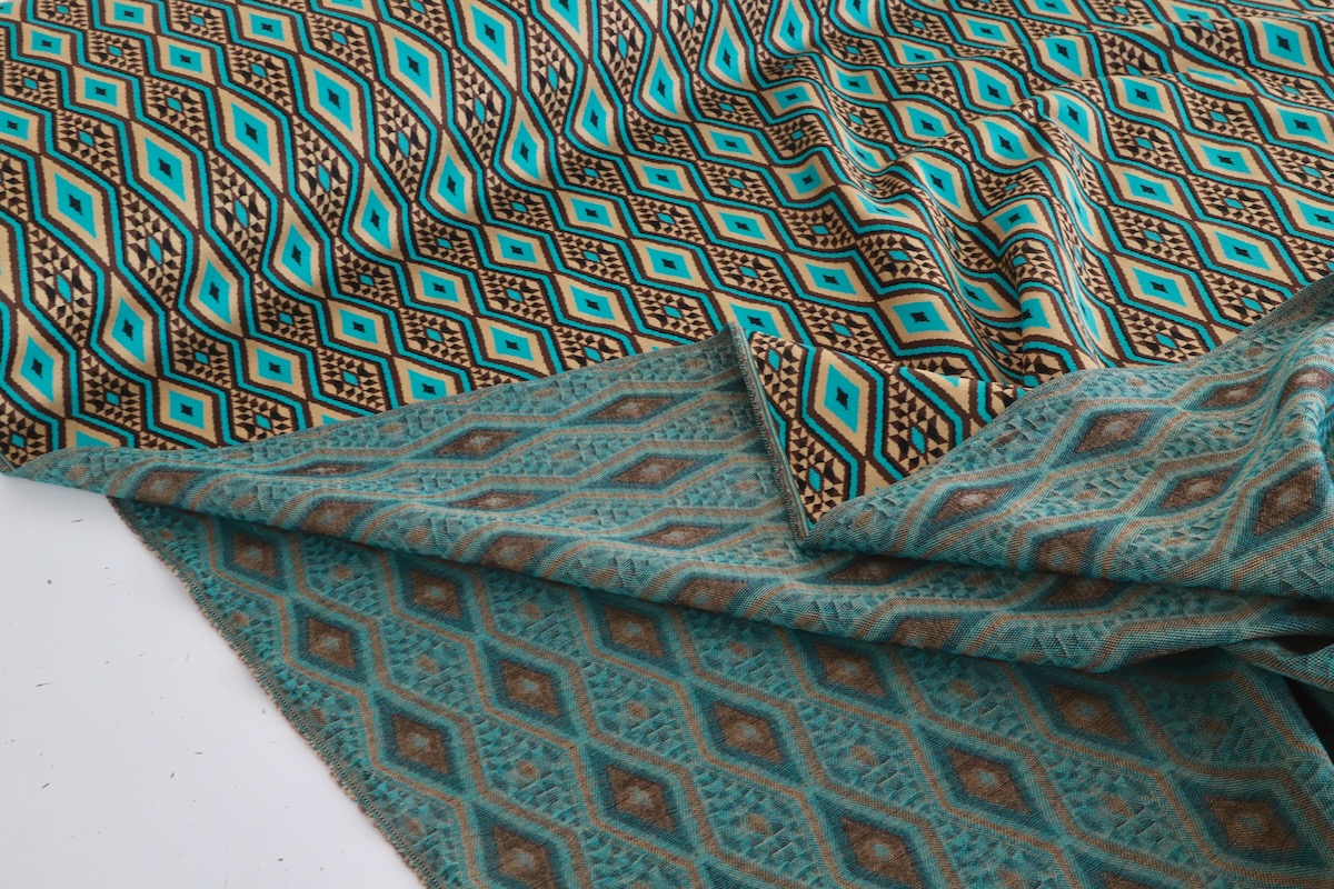 Retro Jersey - Jade Diamonds | Dot To Dot Studio