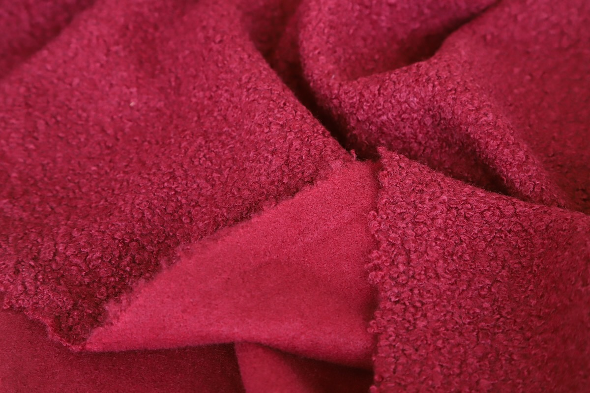 Super Soft Stretch Bouclé - Deep Red | Dot To Dot Studio