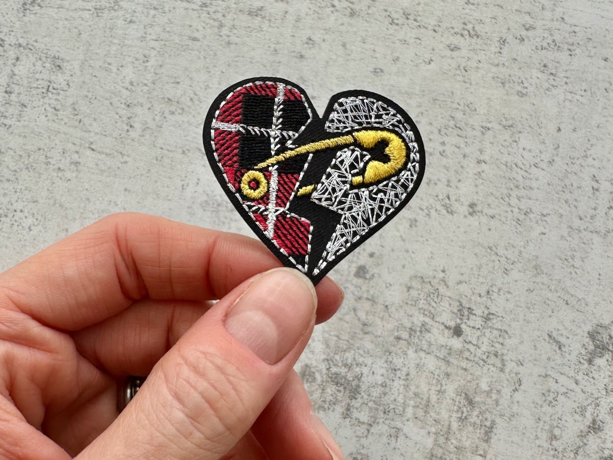 Embroidered 'Punk' Heart Patch - Dot To Dot Studio