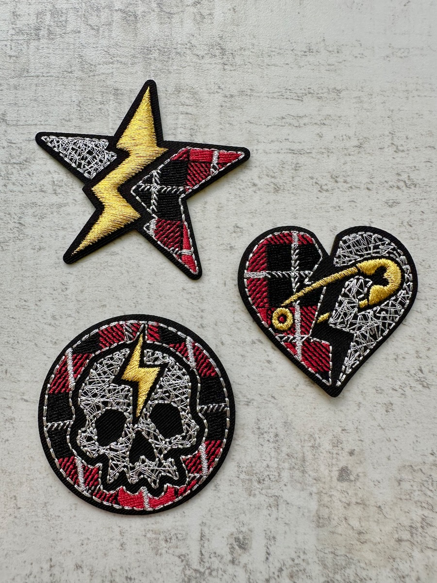 Embroidered 'Punk' Heart Patch - Dot To Dot Studio